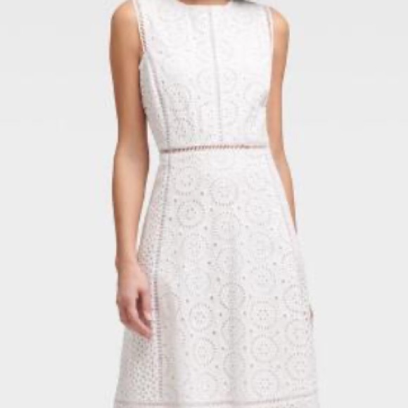 Pure Collection | Dresses | Pur Collection Dress White Eyelet Lace Size ...
